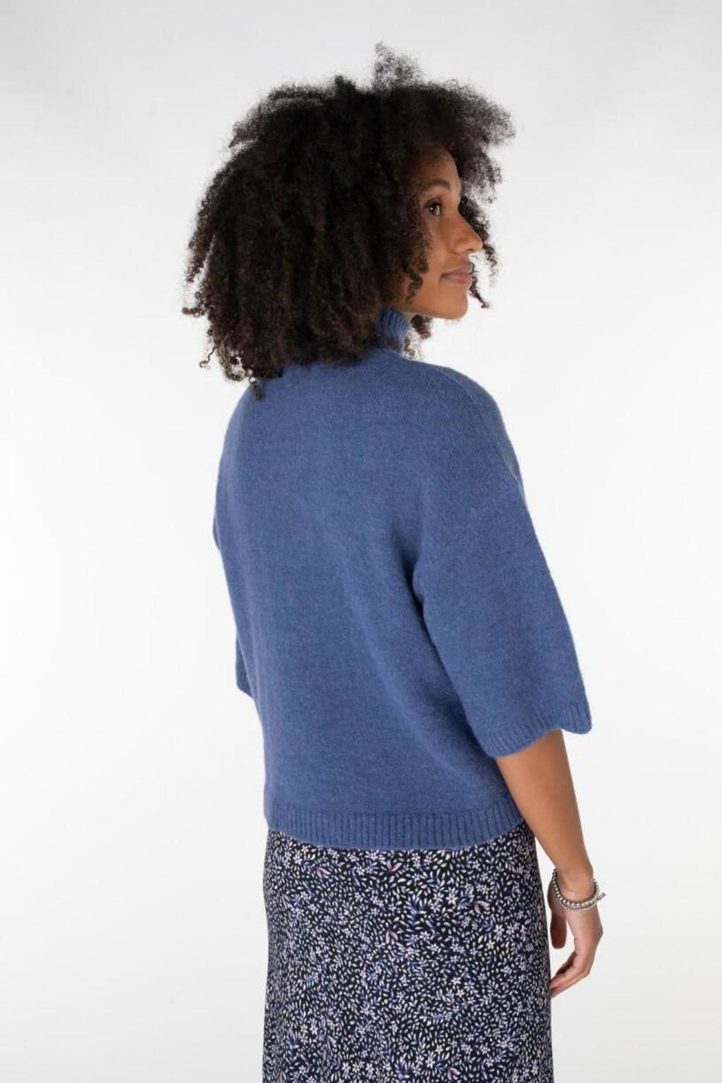 Anna by Anna van Toor gebreide trui blauw | wehkamp