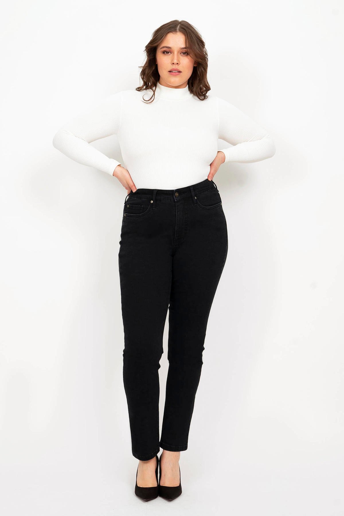 Fox Factor high waist slim fit jeans IRI raven black | wehkamp