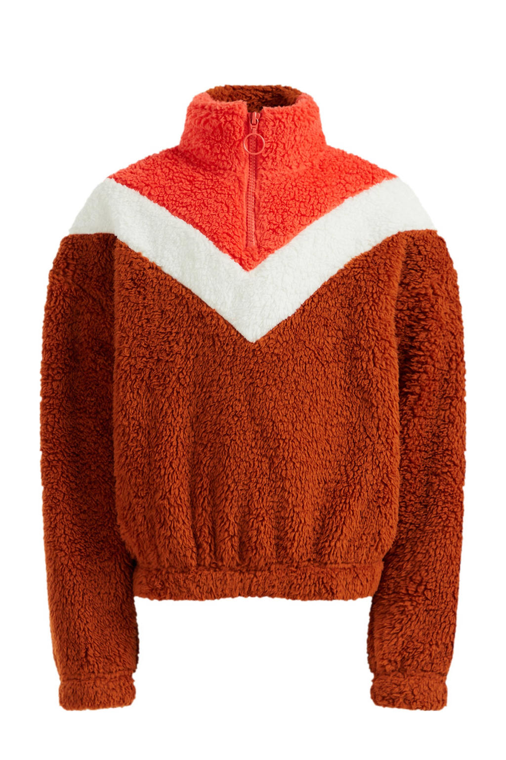WE Fashion sweater oranje/wit/rood | wehkamp