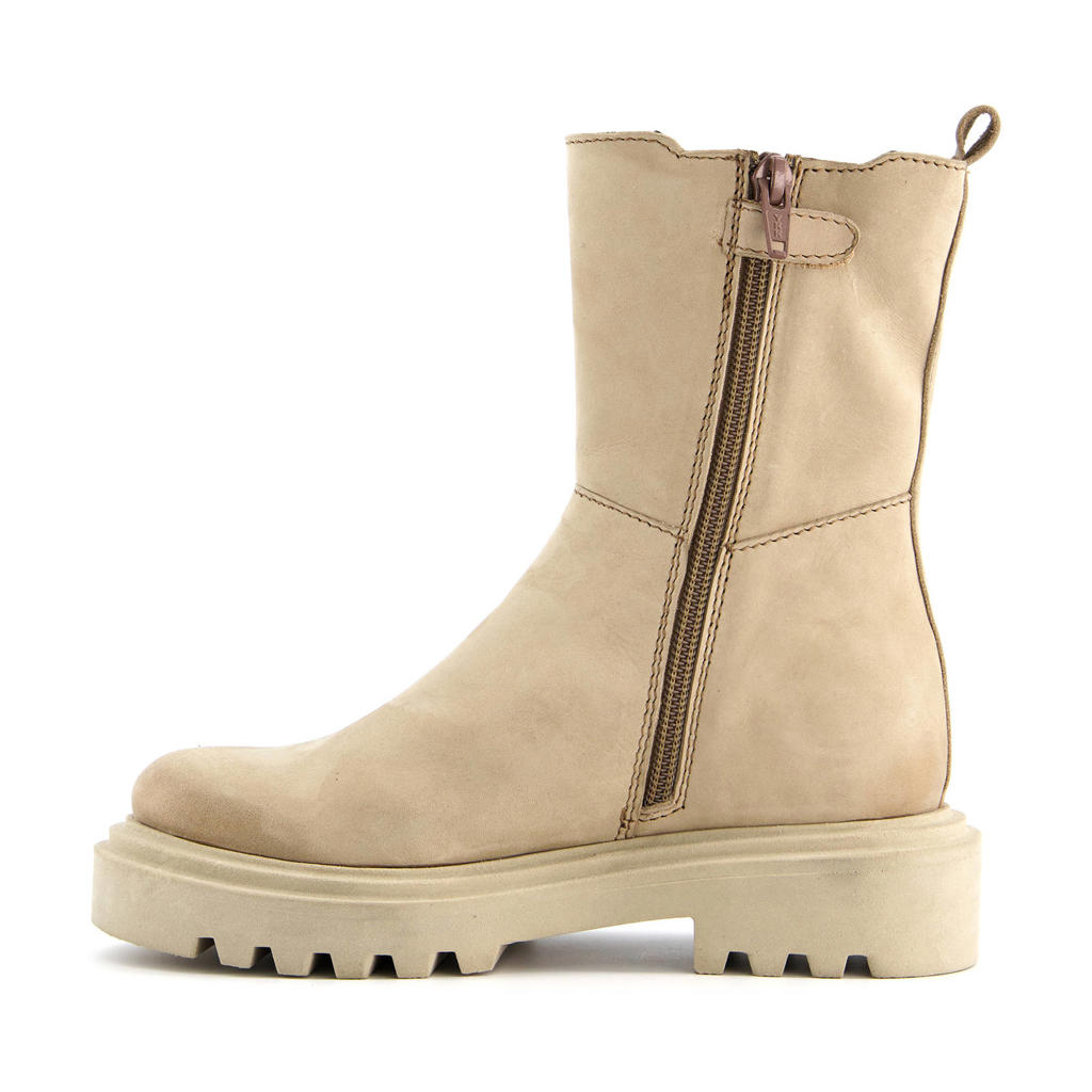 Scapino Groot nubuck chelsea boots beige | wehkamp