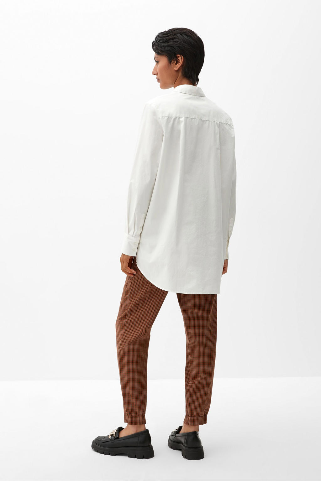 s.Oliver katoenen basis blouse ecru | wehkamp