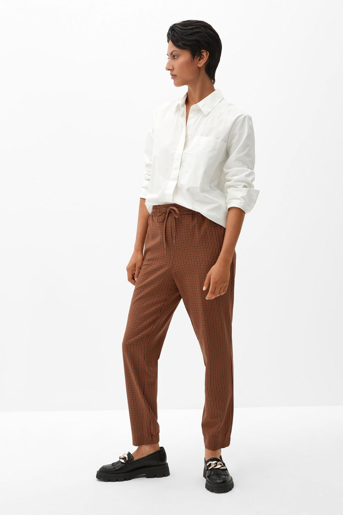 s.Oliver katoenen basis blouse ecru | wehkamp