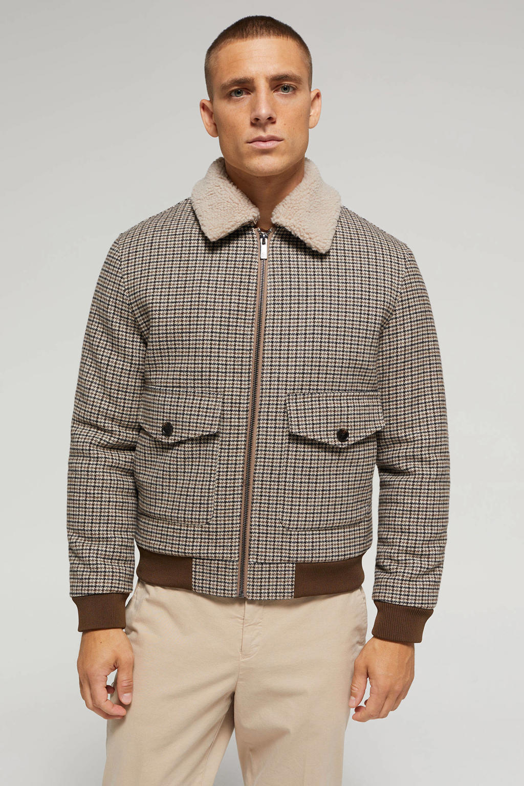 Van Gils geruit bomberjack banana | wehkamp