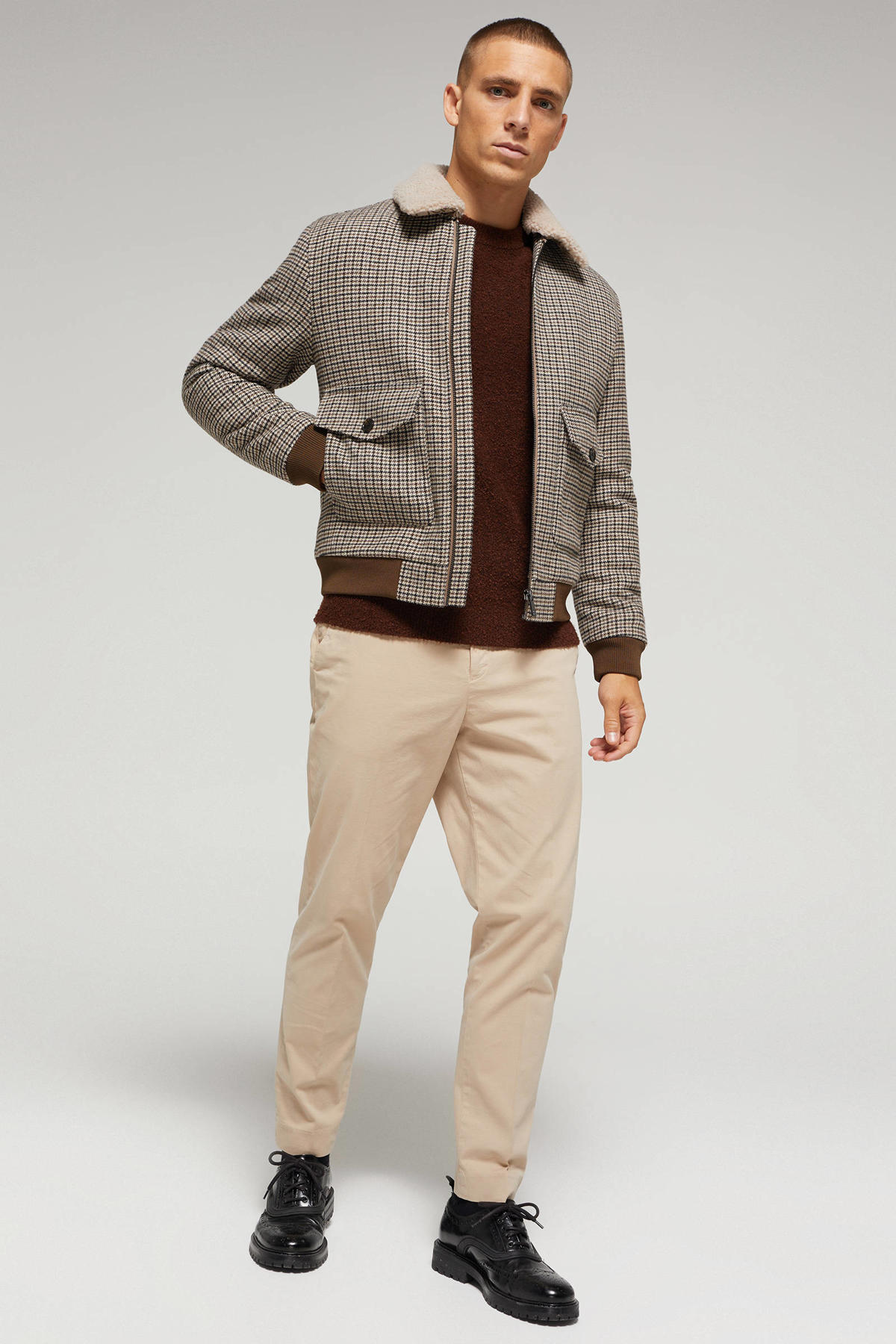 Van Gils geruit bomberjack banana | wehkamp