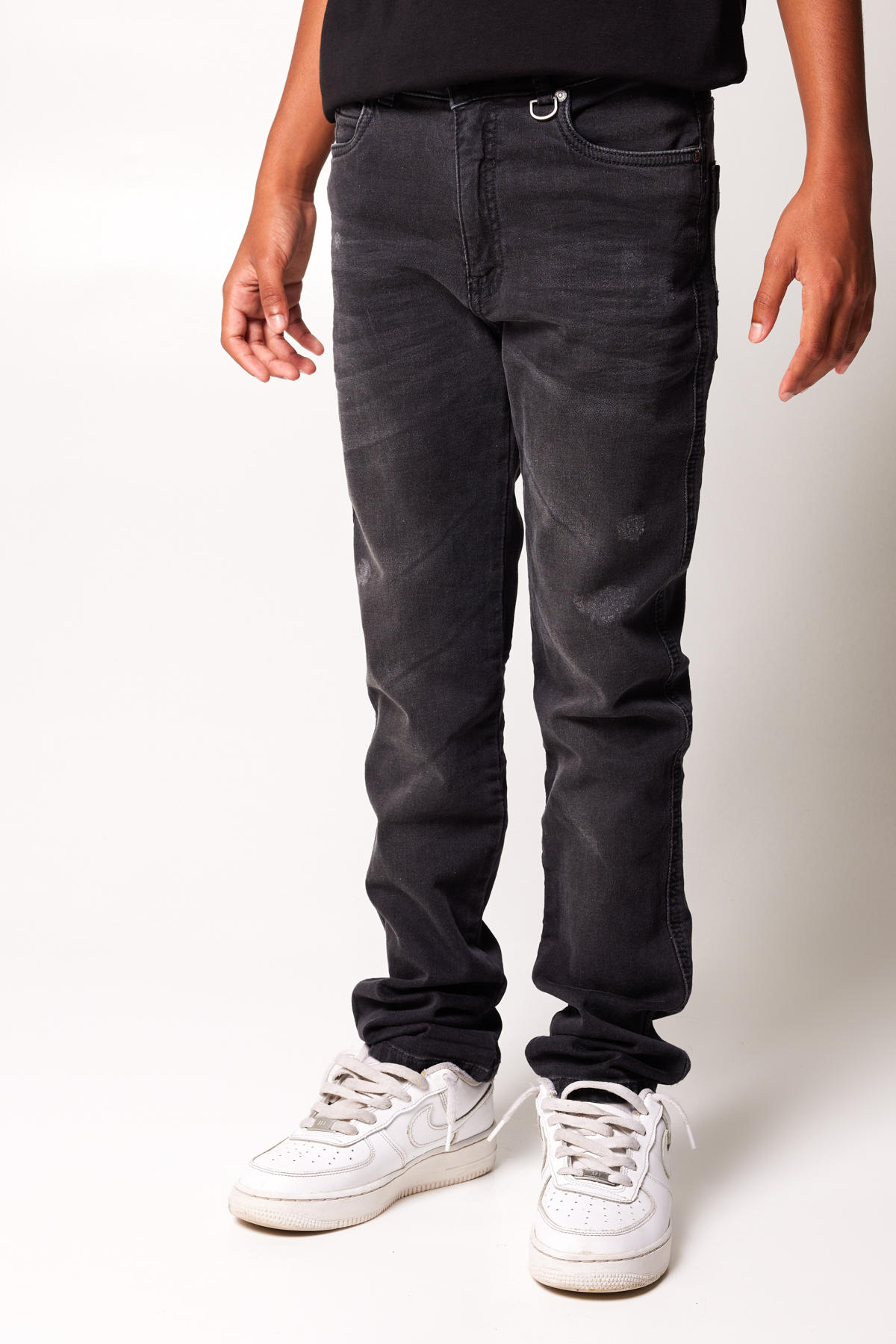 CoolCat Junior high waist slim fit jeans KIT washed black | wehkamp