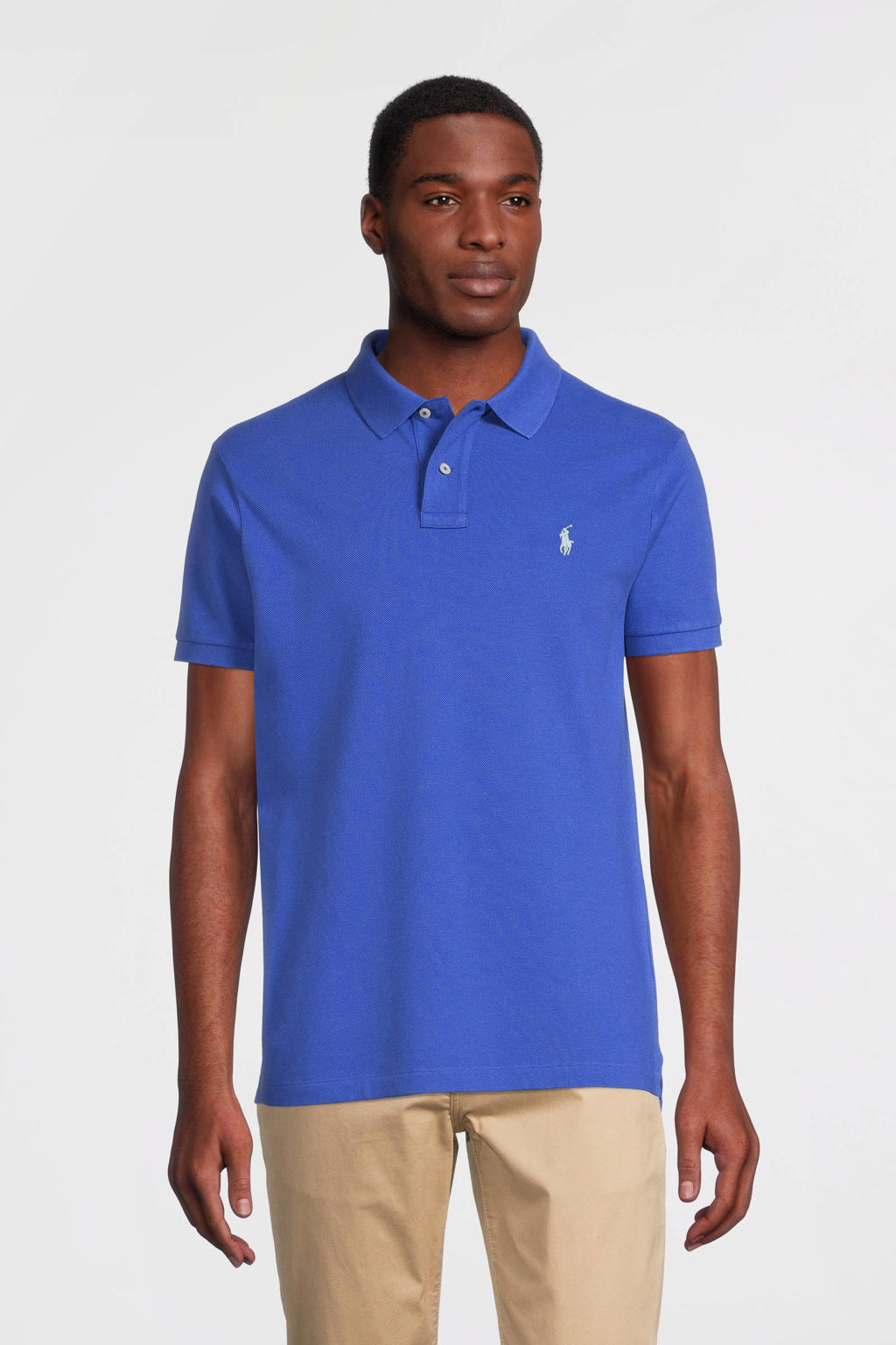 POLO Ralph Lauren slim fit polo maidstone blue | wehkamp