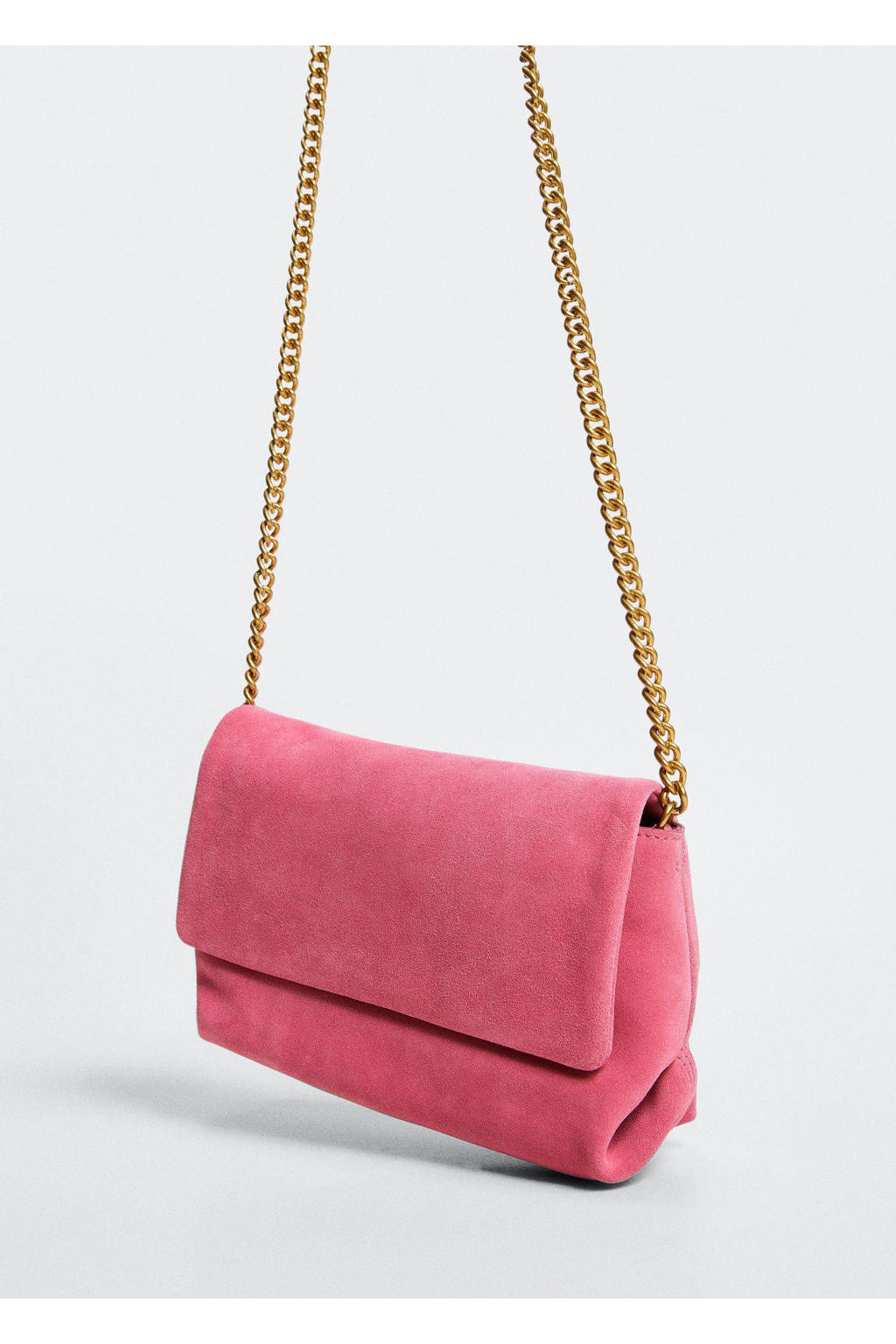 Mango suède crossbody tas roze | wehkamp