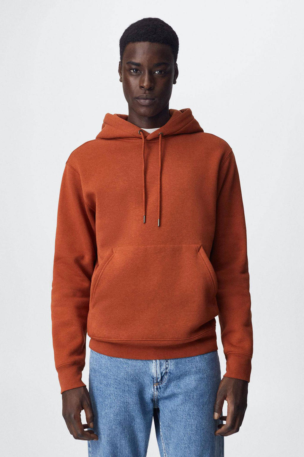 Mango Man hoodie donkeroranje | wehkamp