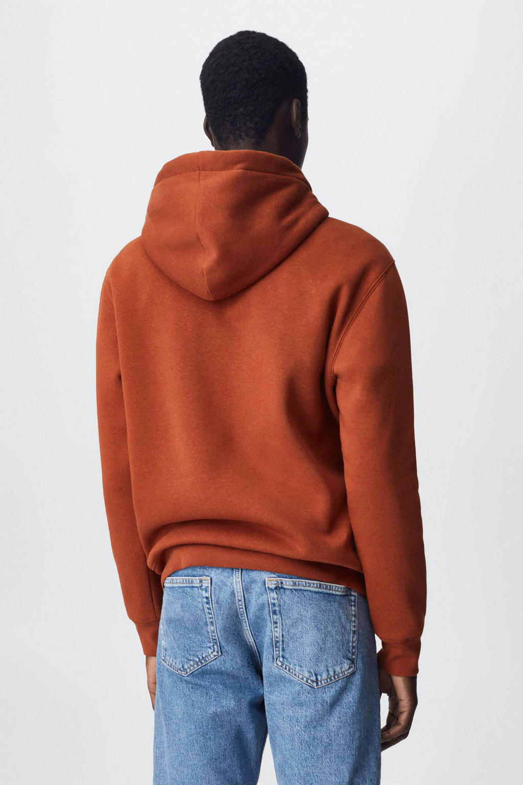 Mango Man hoodie donkeroranje | wehkamp