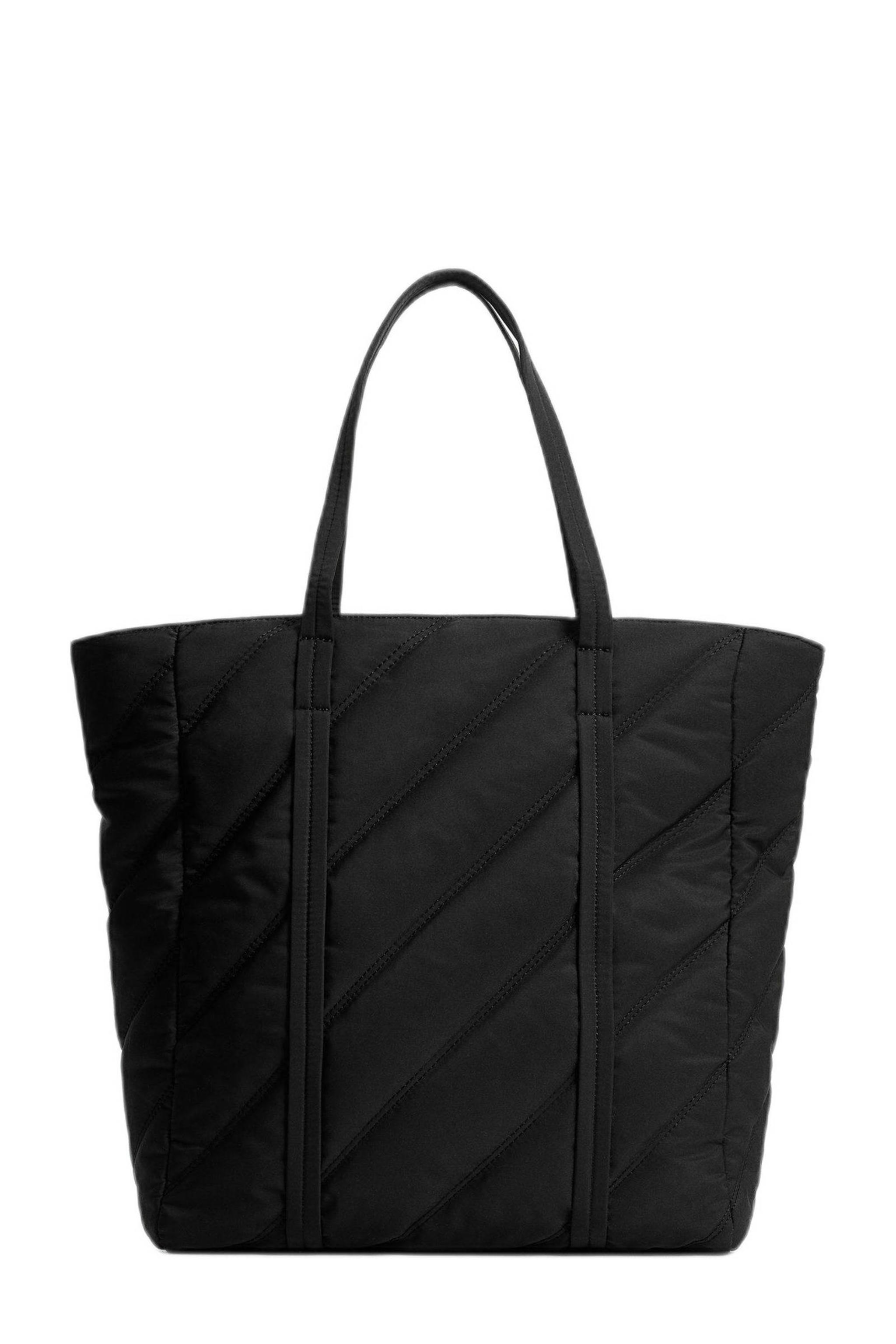 Mango gewatteerde shopper zwart | wehkamp