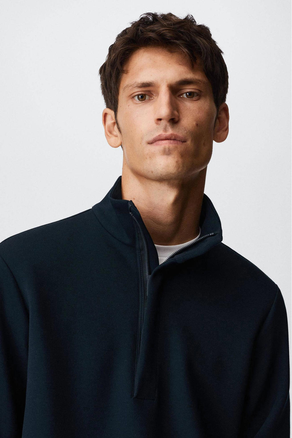 Mango Man sweater donkerblauw | wehkamp