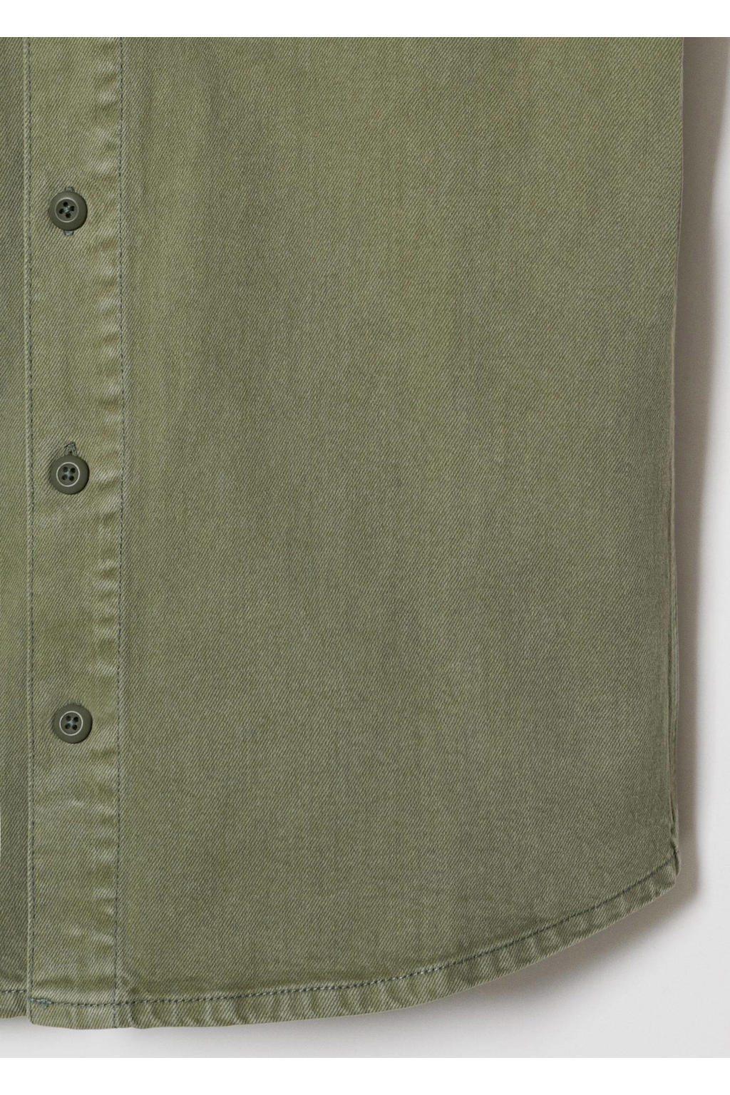 Mango Man regular fit overshirt khaki | wehkamp