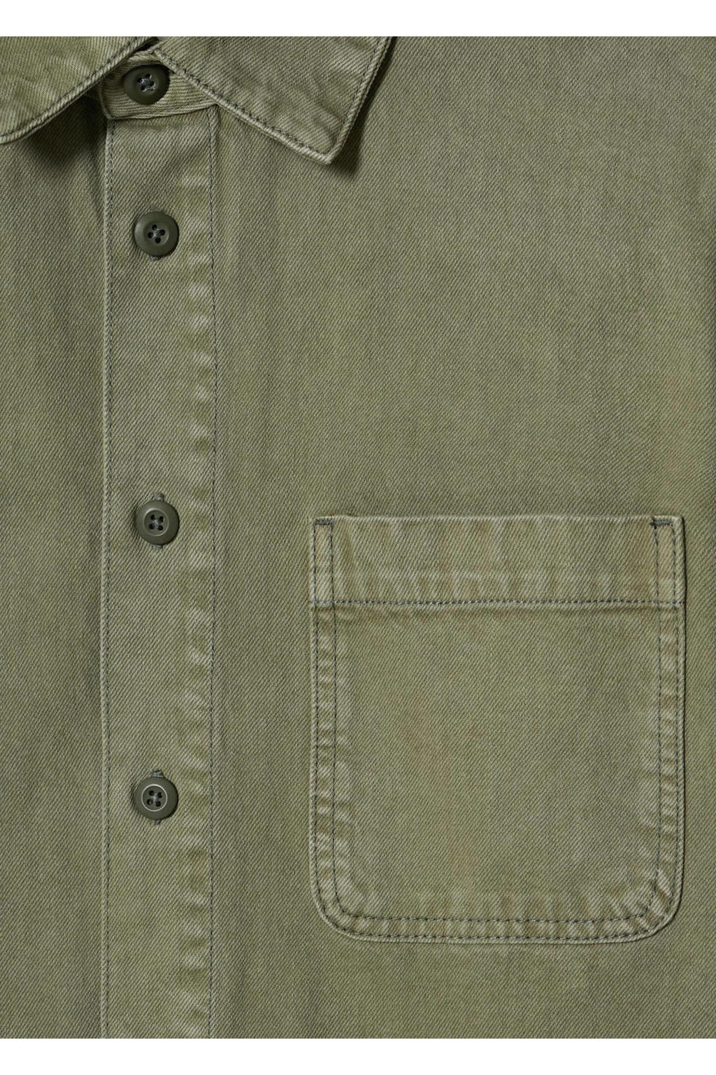 Mango Man regular fit overshirt khaki | wehkamp