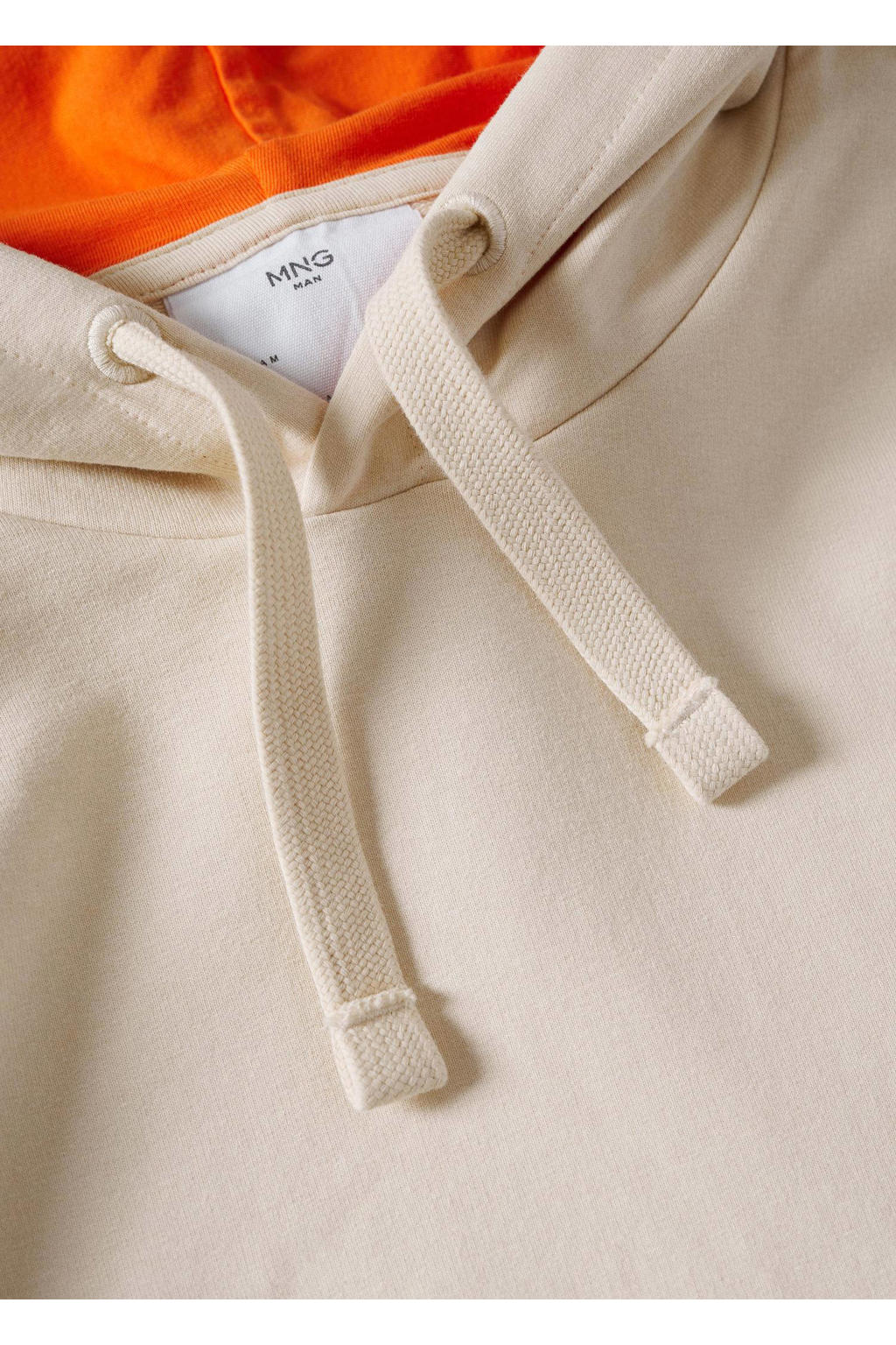 Mango Man hoodie beige/oranje | wehkamp