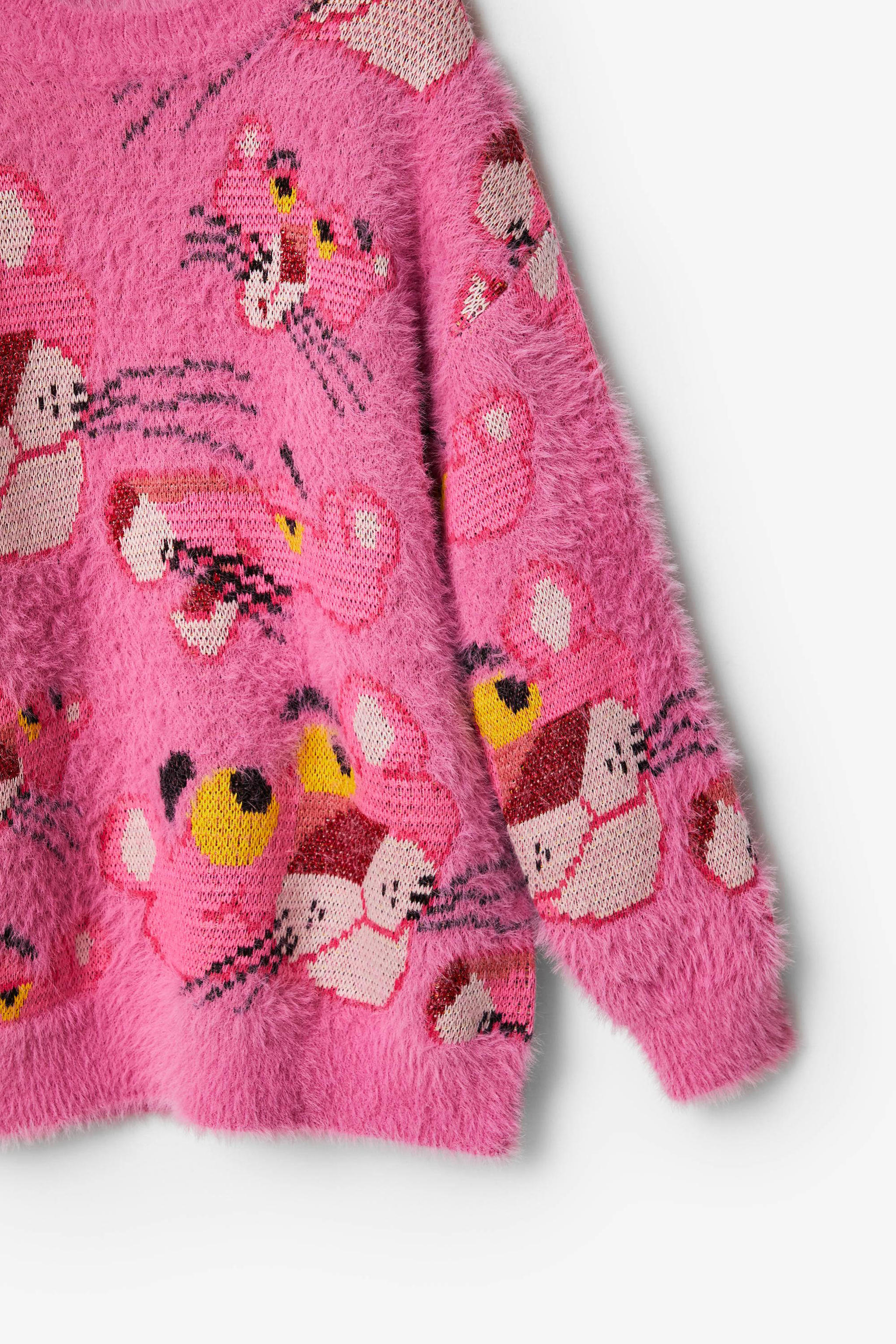 Desigual chenille trui Pink Panther met all over print roze | wehkamp
