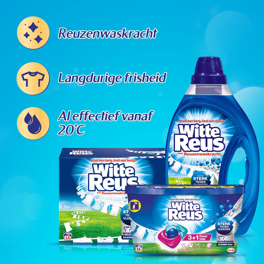 Witte Reus Gel vloeibaar wasmiddel - 2 x 80 wasbeurten - voordeelverpakking - 160 wasbeurten ...