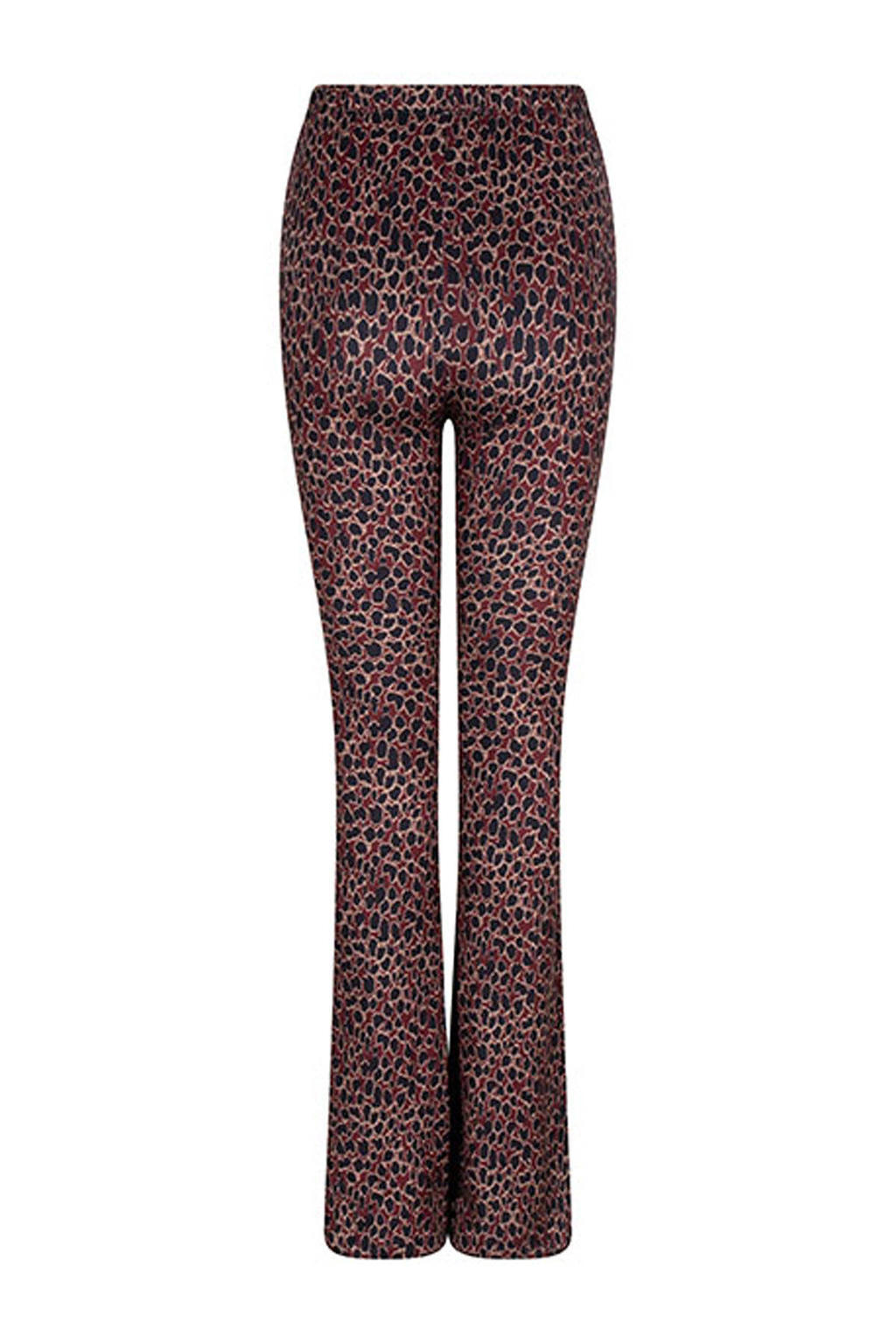 Lofty Manner x Lizzy vd Ligt high waist flared broek Felice met leopard ...