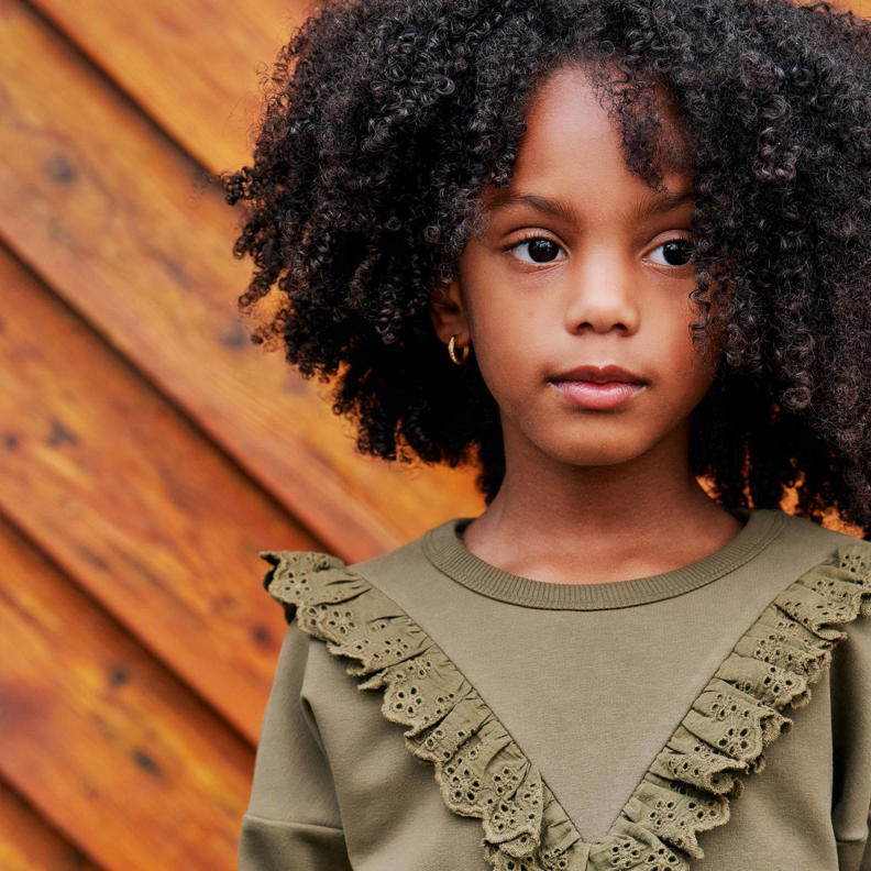 Your Wishes sweater Dorith met ruches groen | wehkamp