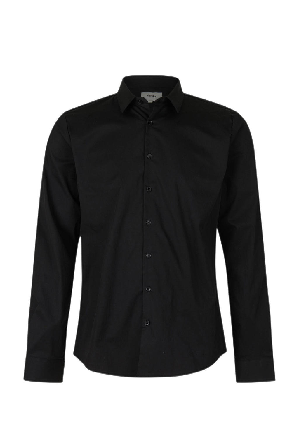 Shoeby regular fit overhemd zwart | wehkamp