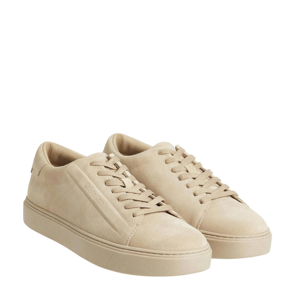 Calvin Klein suède sneakers beige | wehkamp