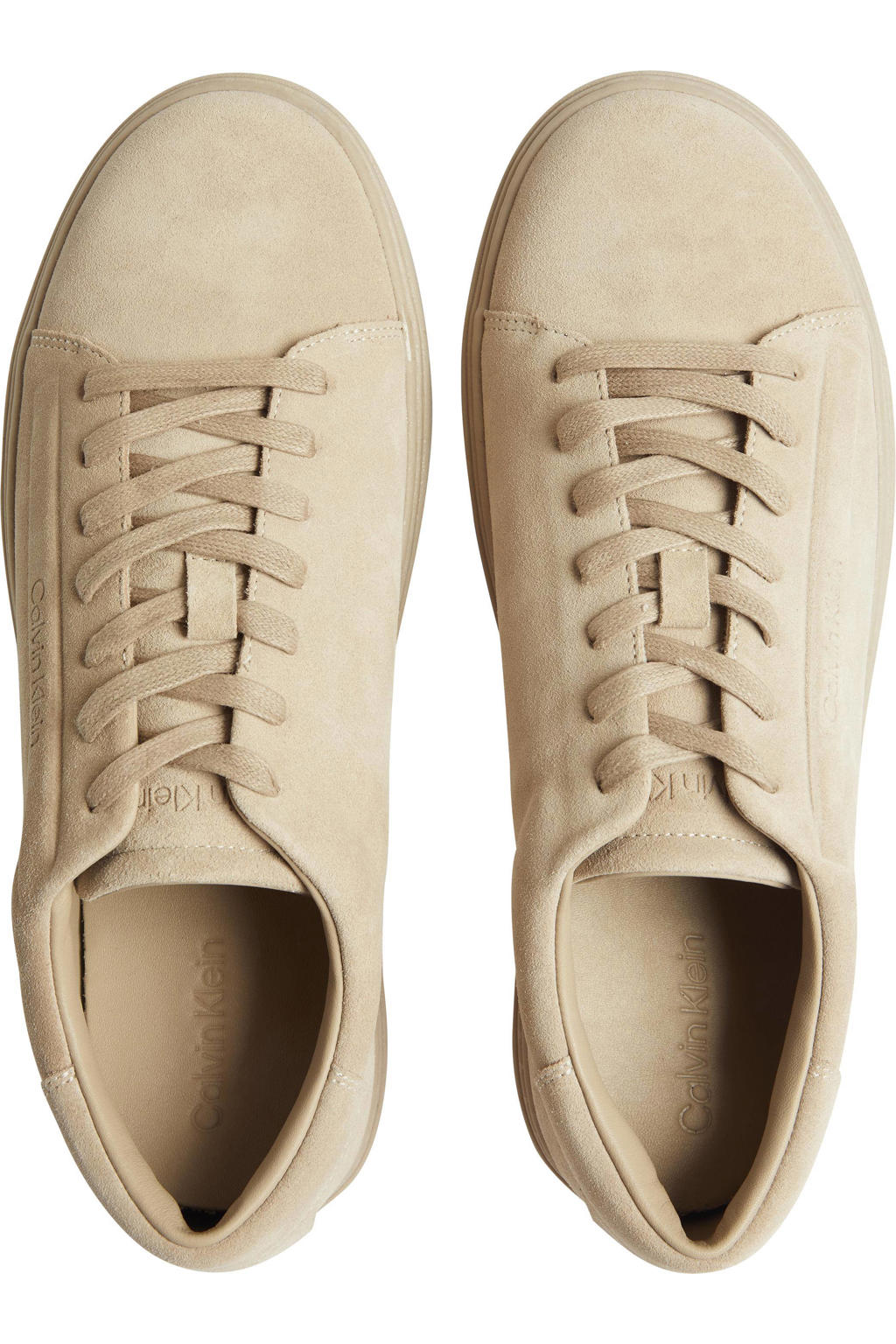 Calvin Klein suède sneakers beige | wehkamp