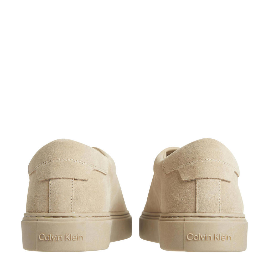 Calvin Klein suède sneakers beige | wehkamp