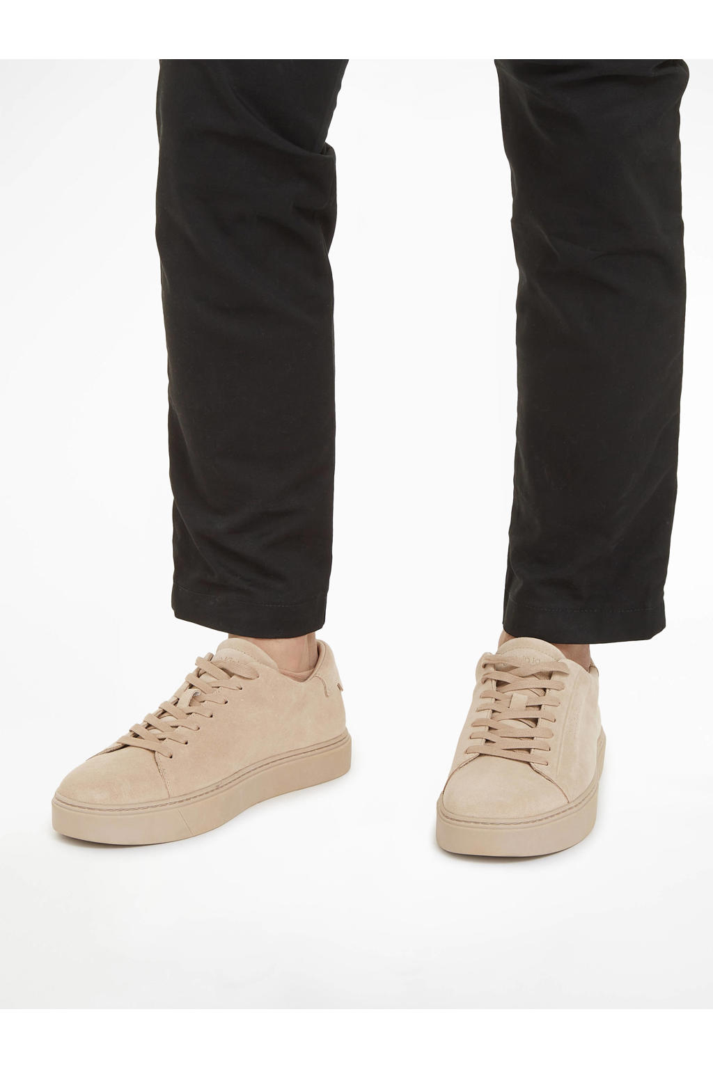 Calvin Klein suède sneakers beige | wehkamp