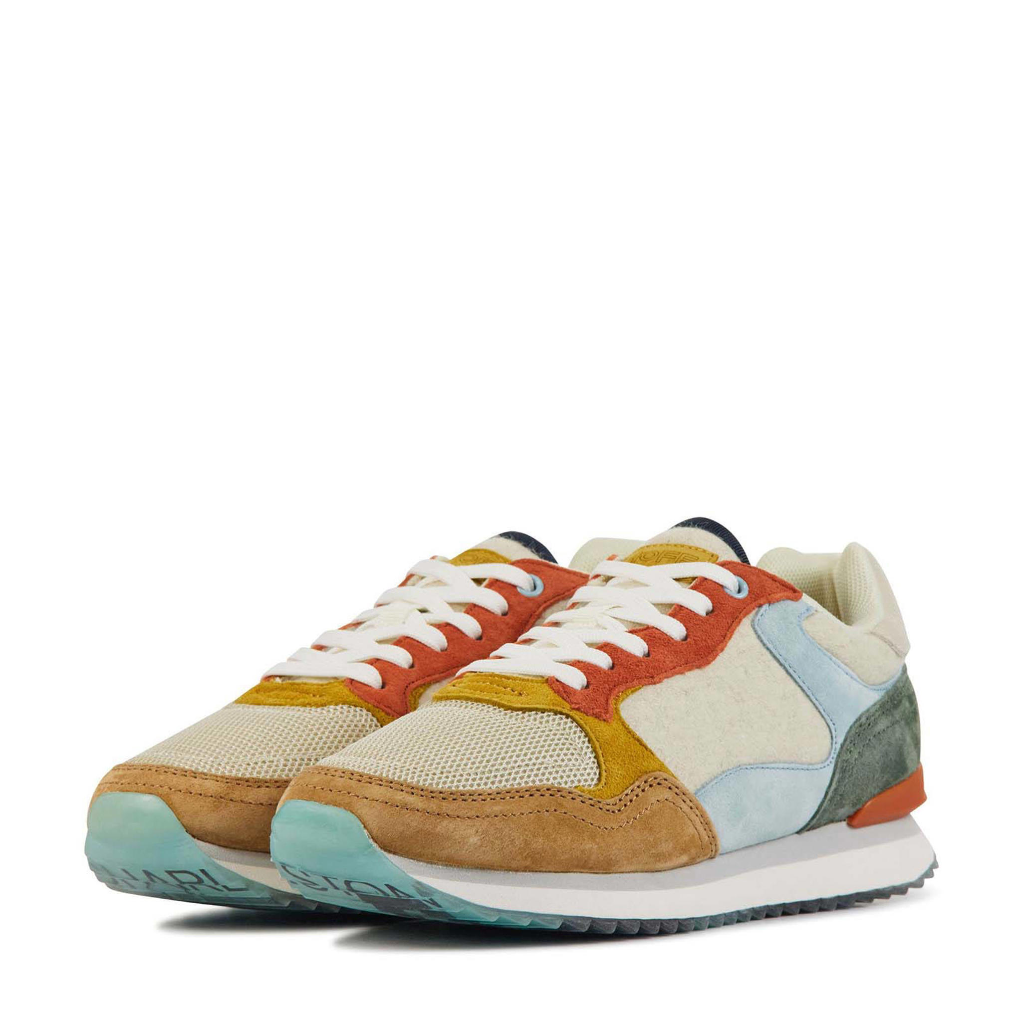 HOFF Charleston suède sneakers bruin/multi | wehkamp