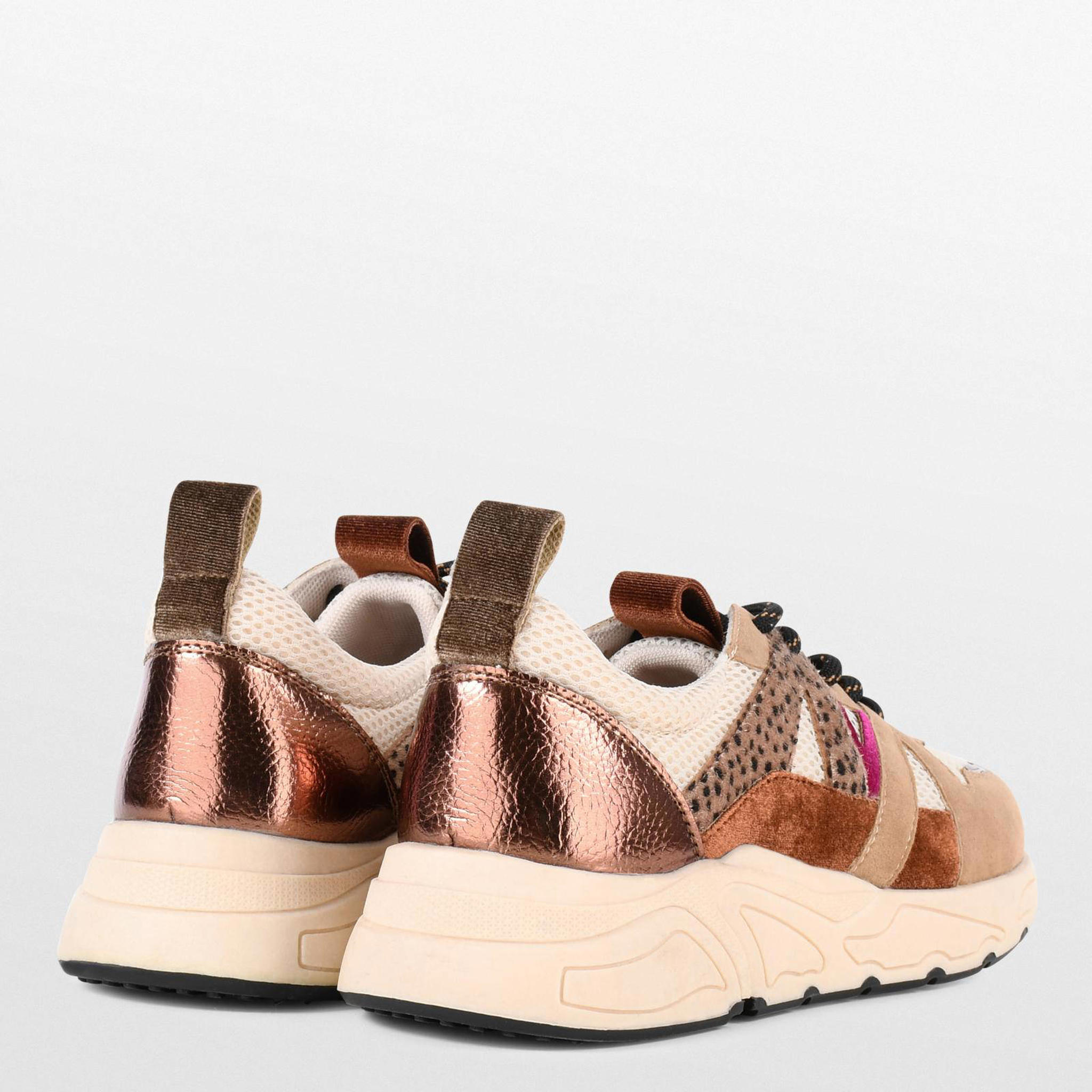 POSH by Poelman Carocel sneakers lichtbruin/multi | wehkamp