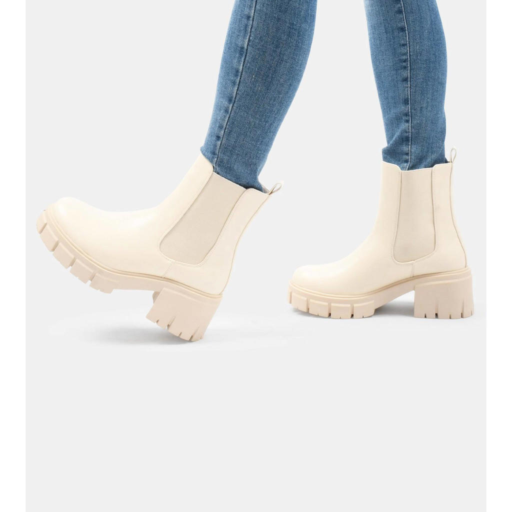 POSH by Poelman Noor chelsea boots crème | wehkamp