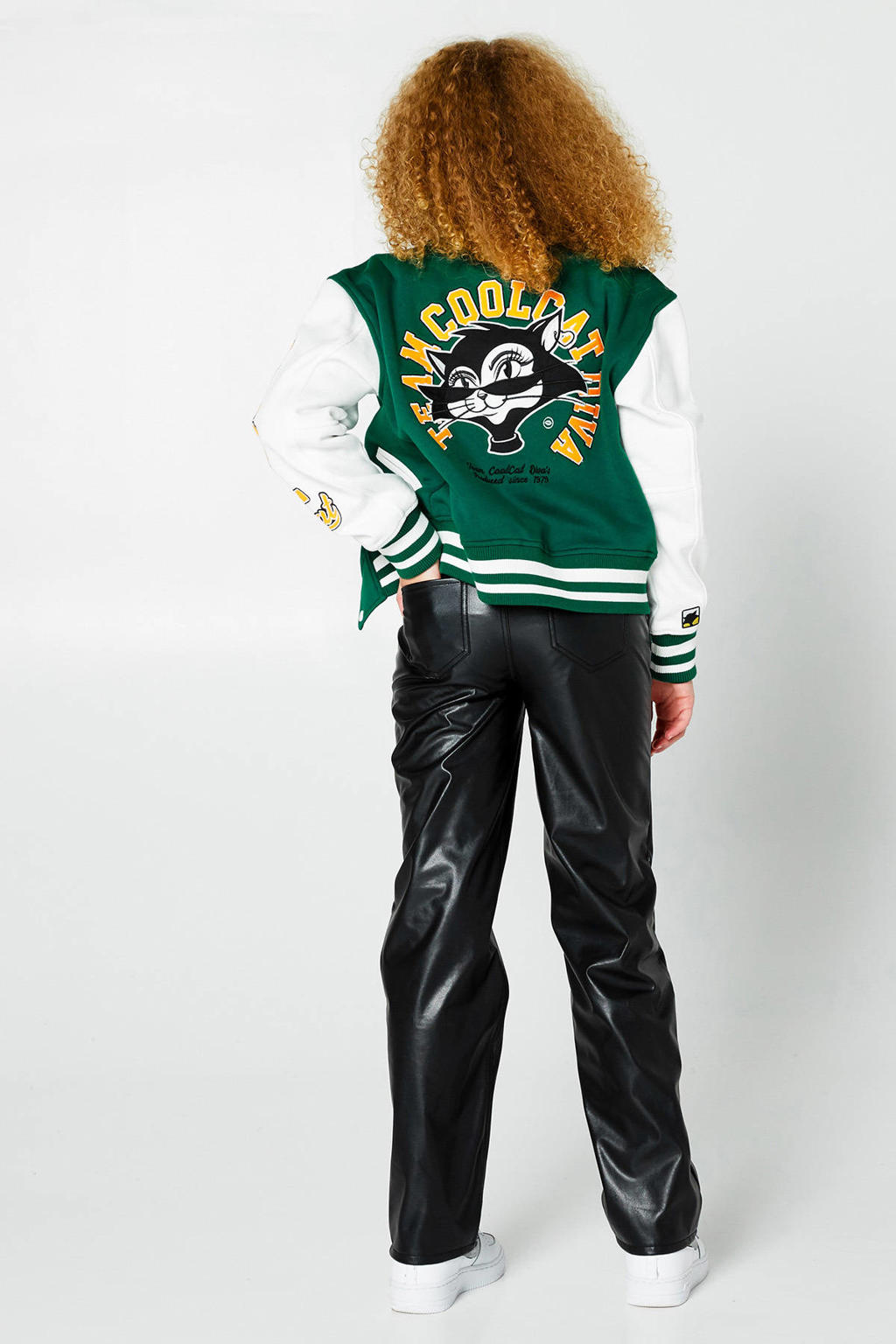 CoolCat Junior baseball vest Serina met print groen/wit | wehkamp
