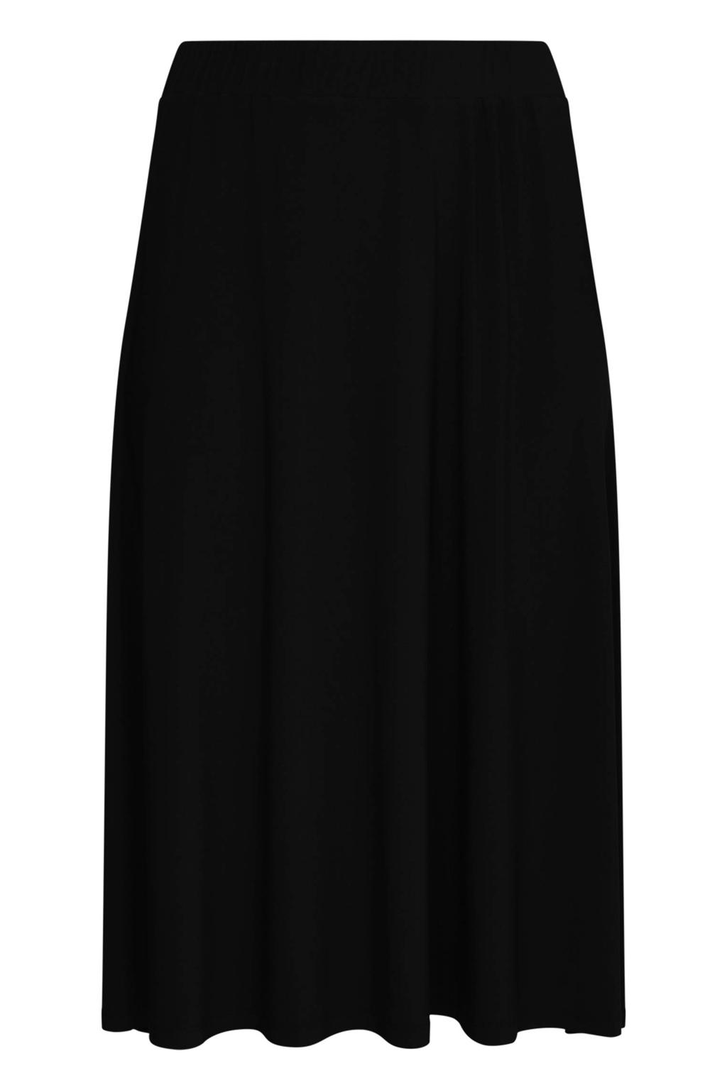 YOEK A-lijn rok van travelstof zwart | wehkamp