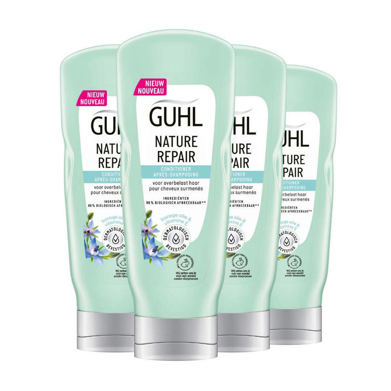 Guhl Nature Repair conditioner - 4 x 200 ml - voordeelverpakking | wehkamp