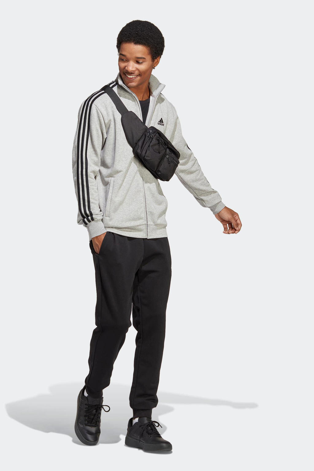 adidas Sportswear trainingspak grijs/zwart | wehkamp