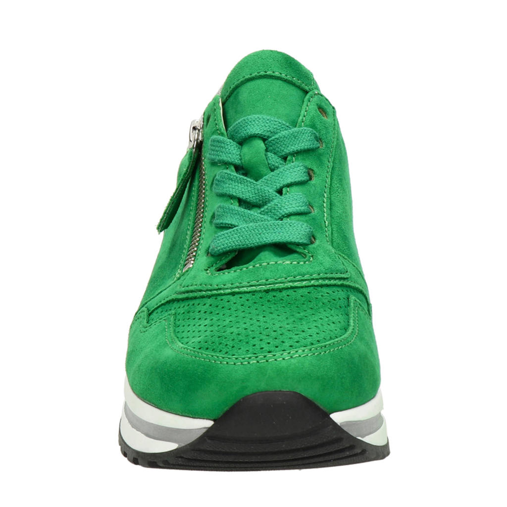 Gabor comfort suède sneakers groen | wehkamp