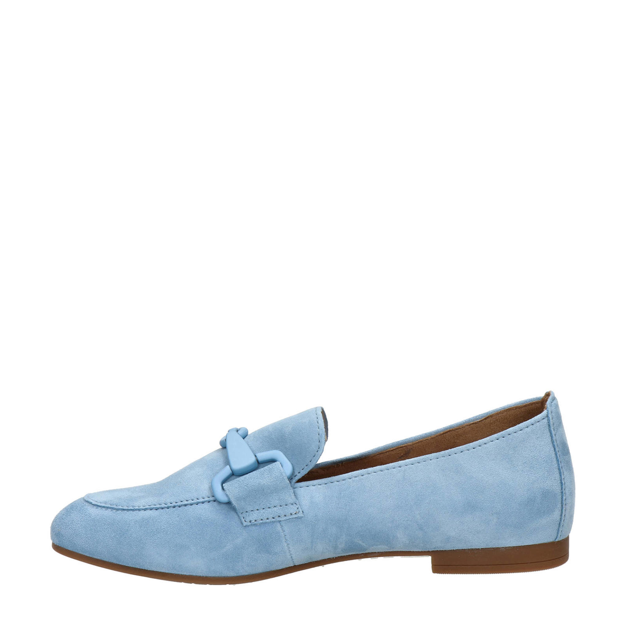 Gabor suède loafers met gesp blauw | wehkamp
