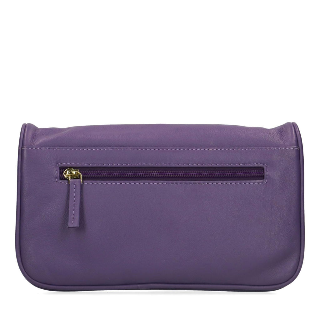 Sacha leren crossbody tas paars | wehkamp
