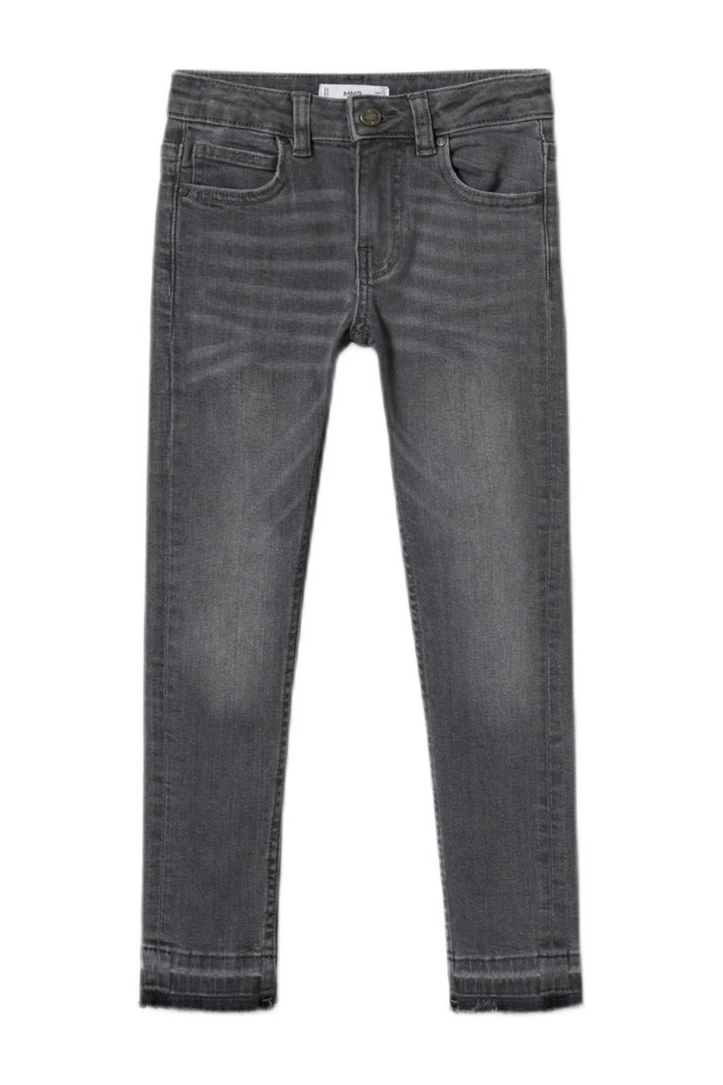 Mango Kids skinny jeans lichtgrijs denim | wehkamp