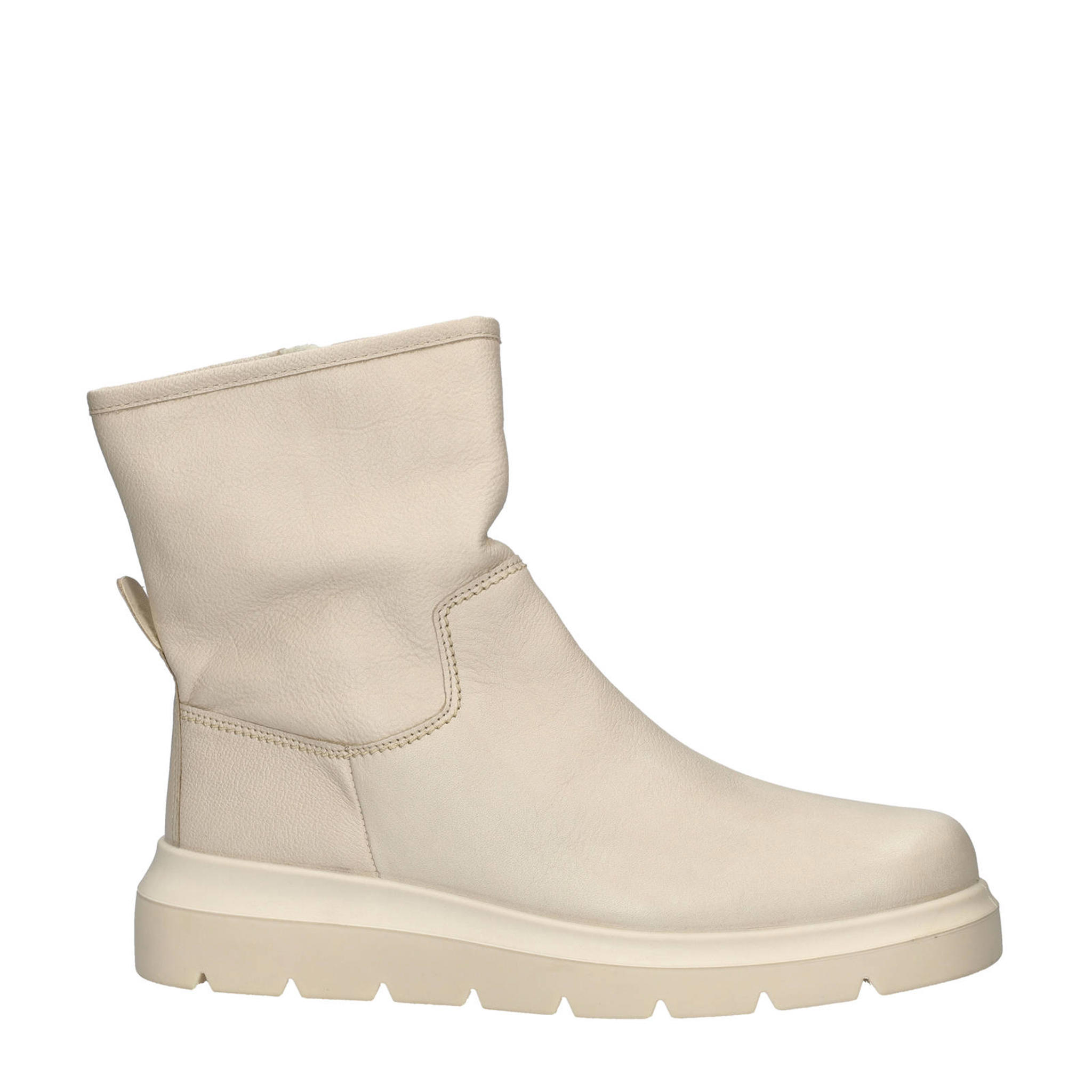 Ecco Nouvelle Limestone leren enkellaarzen beige | wehkamp