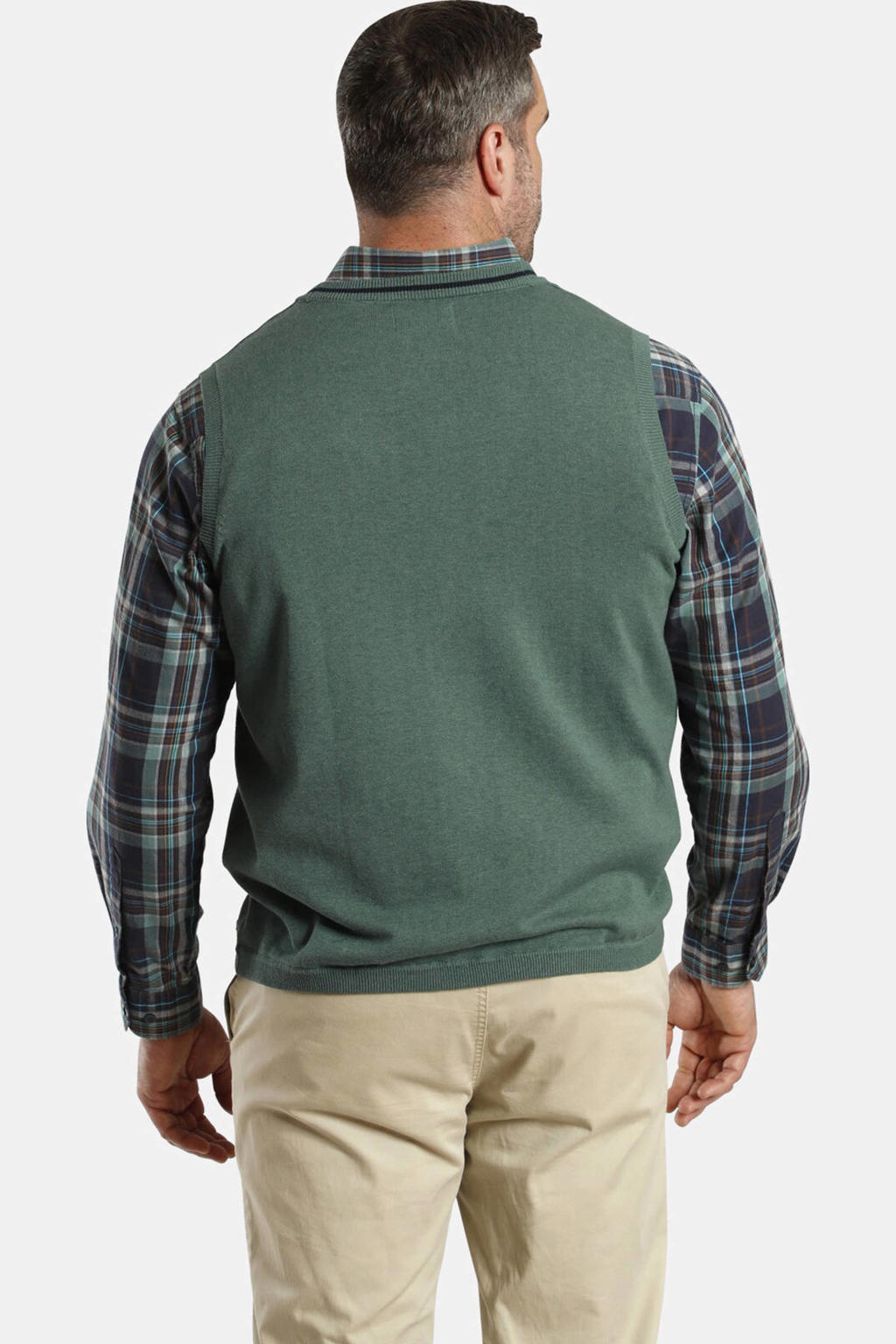 Charles Colby gilet DUKE FREDO Plus Size groen | wehkamp