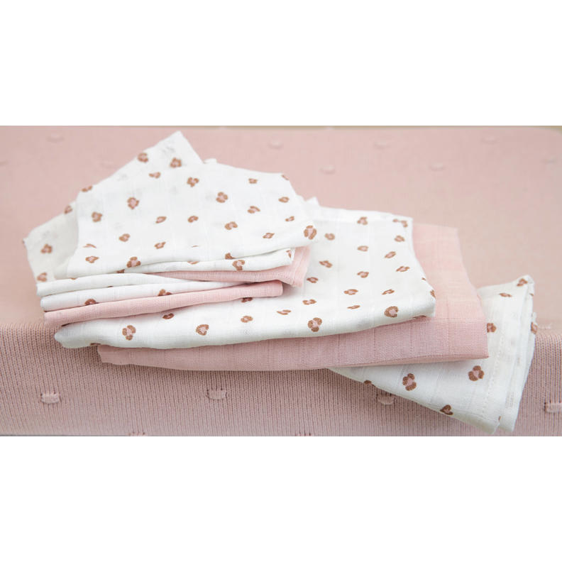 Meyco hydrofiel baby washandje Mini Panther - set van 3 Soft Pink | wehkamp