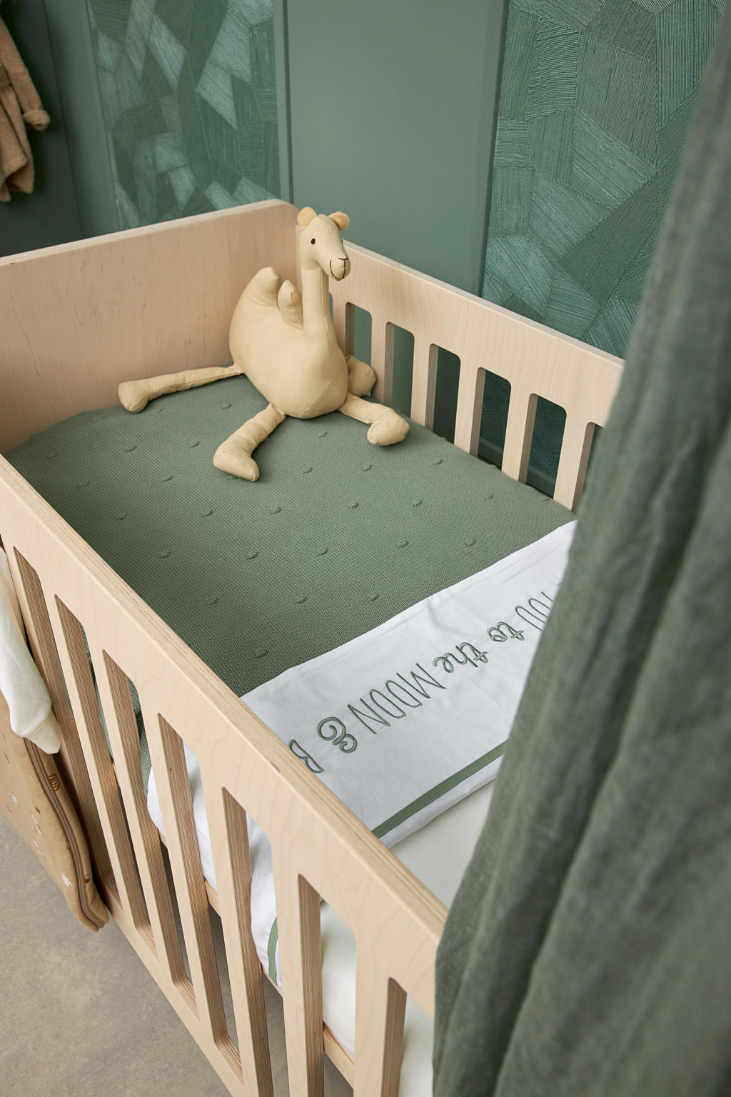 Meyco baby ledikantdeken Mini Knots 100x150 cm Forest Green | wehkamp