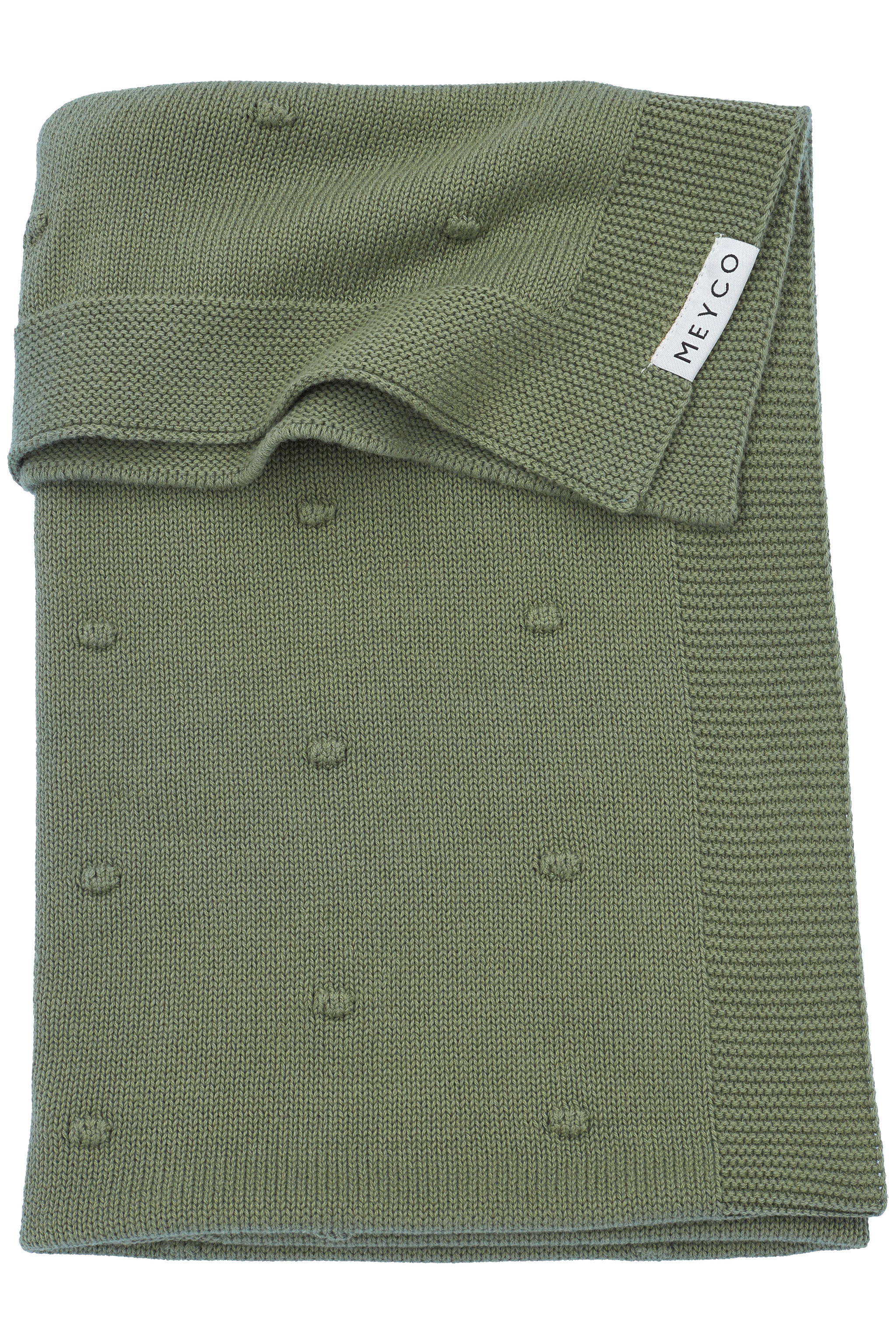 Meyco baby ledikantdeken Mini Knots 100x150 cm Forest Green | wehkamp