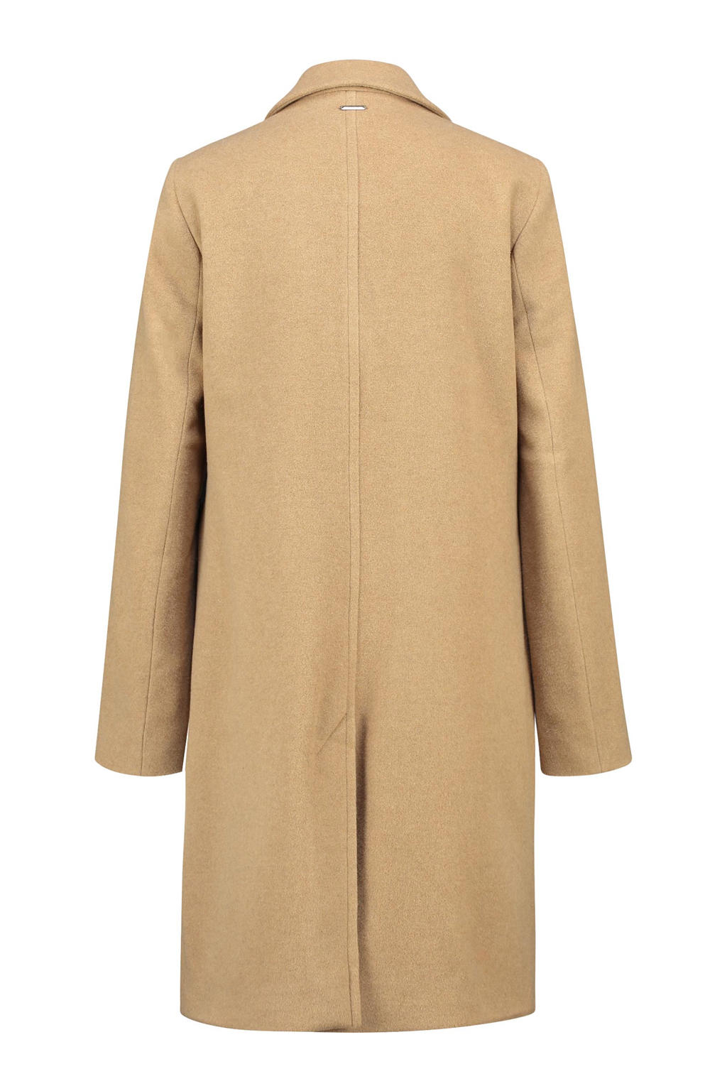 Maura by Claudia Strater lange coat met wol camel | wehkamp