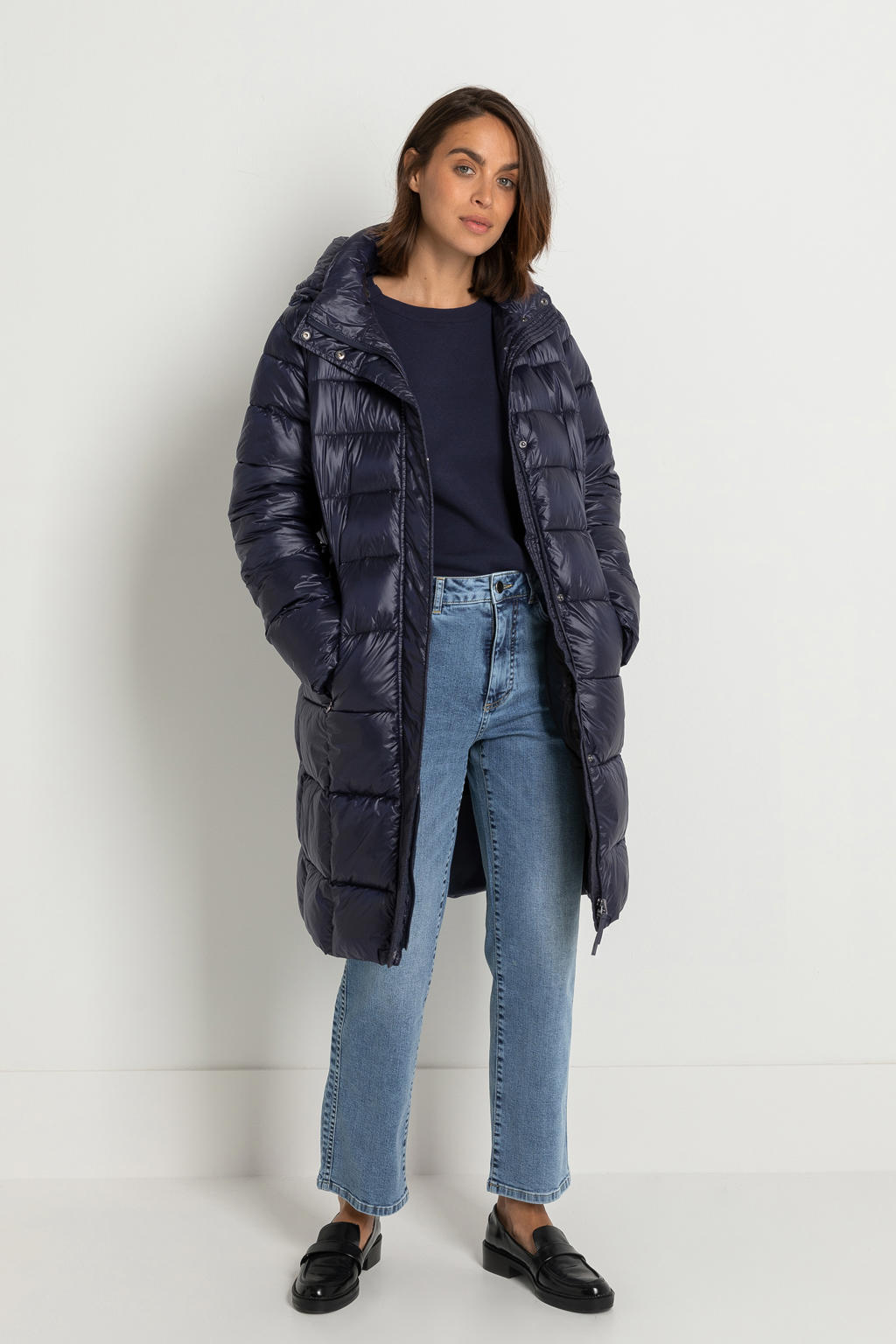 Maura by Claudia Strater gewatteerde winterjas donkerblauw | wehkamp