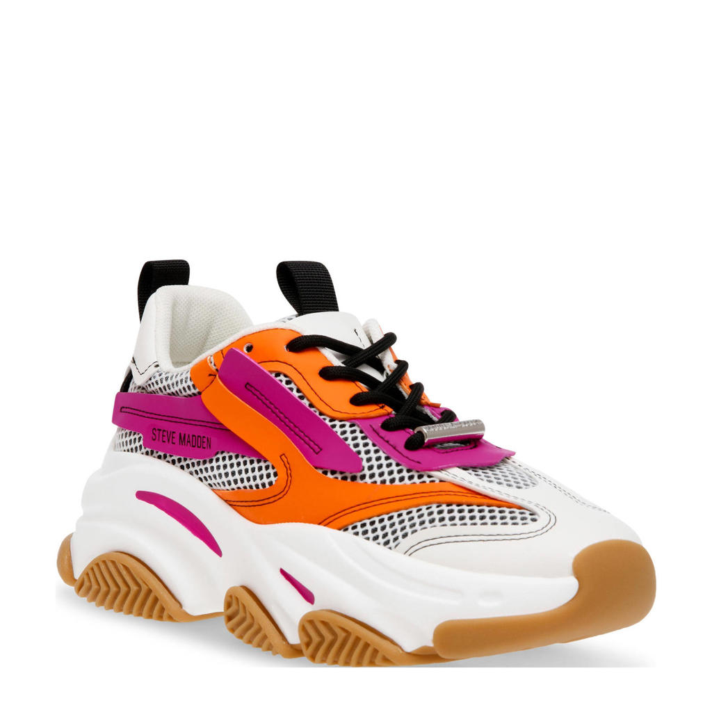 Steve Madden Possession chunky sneakers oranje/paars | wehkamp