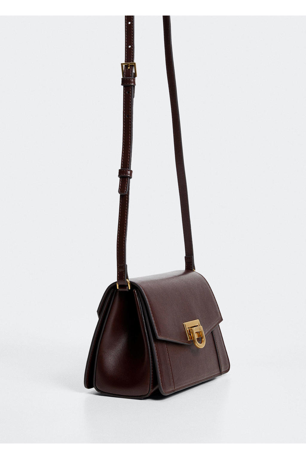Mango crossbody tas donkerbruin | wehkamp