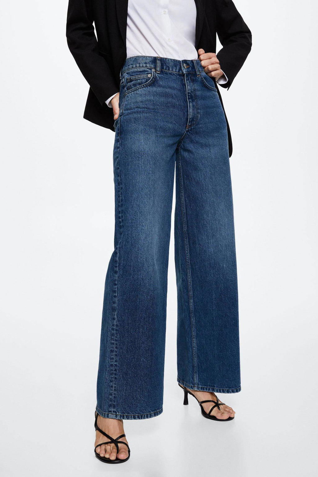 Mango wide leg jeans blauw kopen? | Morgen in huis | wehkamp