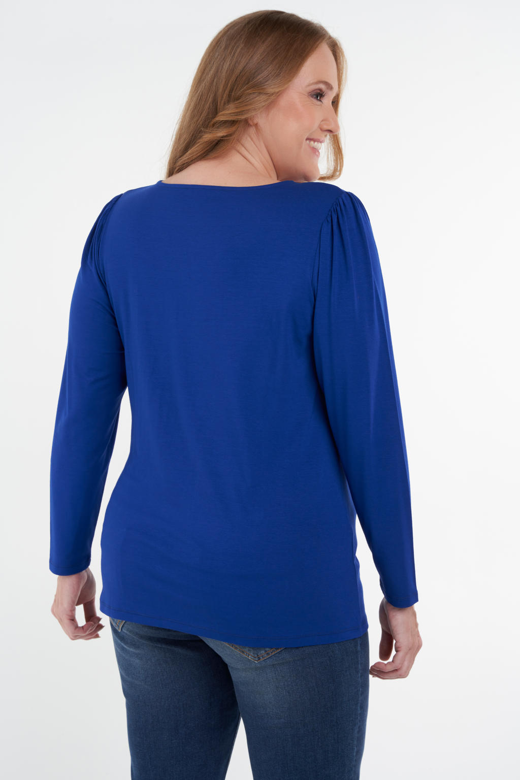 MS Mode top met open detail blauw | wehkamp