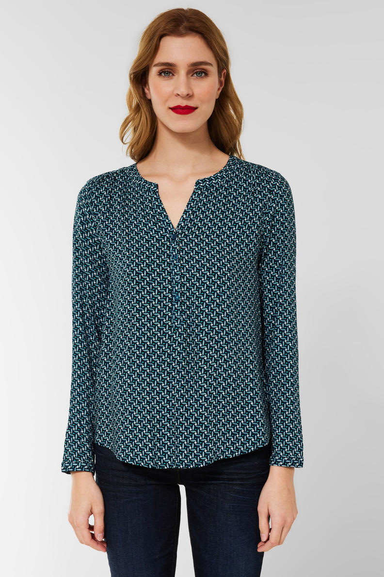 Street One top Bamika met all over print blauw | wehkamp